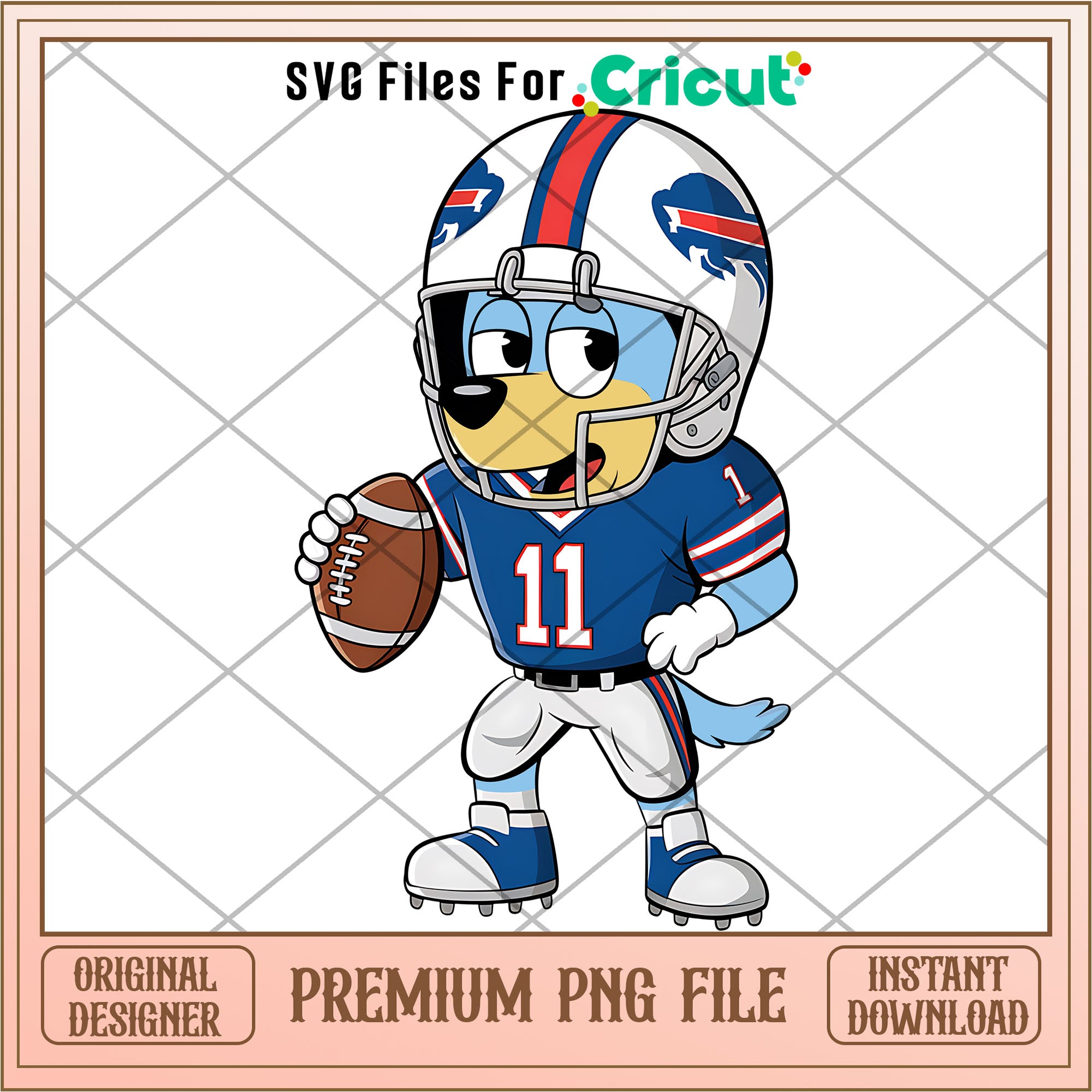 Bluey Bills rugby player png, Buffalo Bills png, NFL png – svg files ...