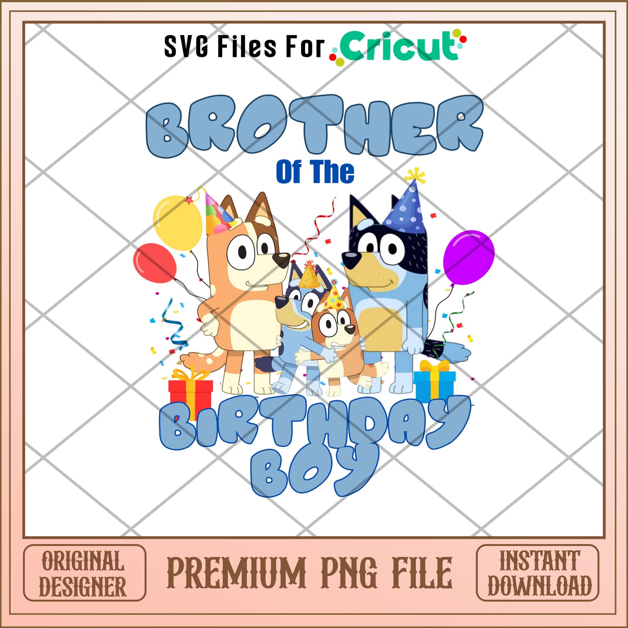 Bluey Brother Of The Birthday Boy cartoon png, Bluey characters png, D ...