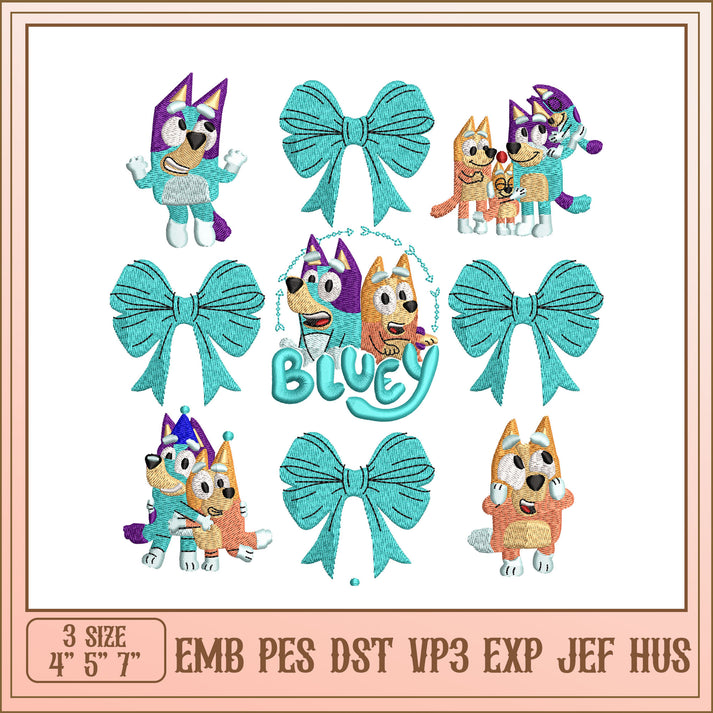 Bluey Embroidery Designs 4x7 Inch – svg files for cricut