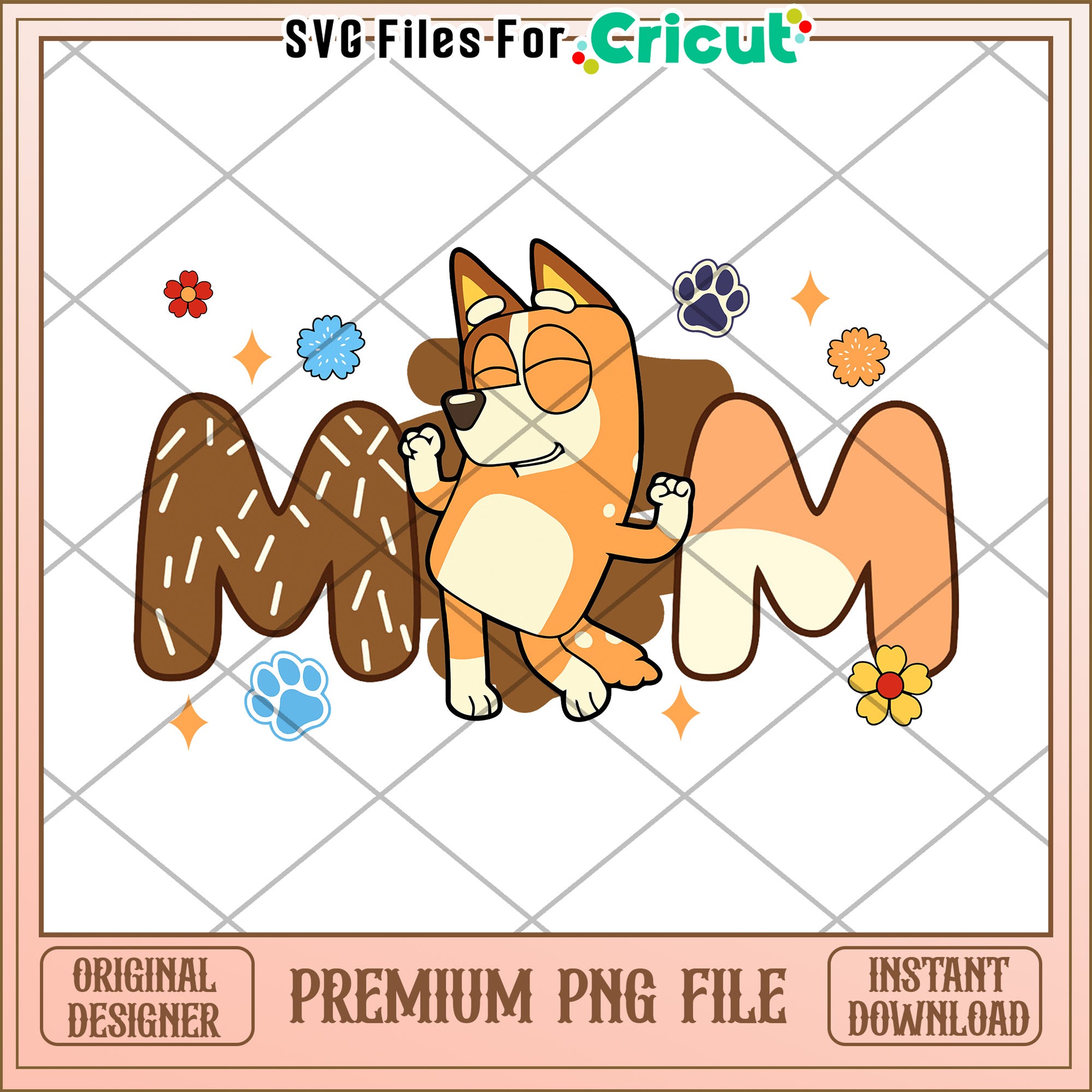 Bluey Mom PNG Premium Instant Download – svg files for cricut