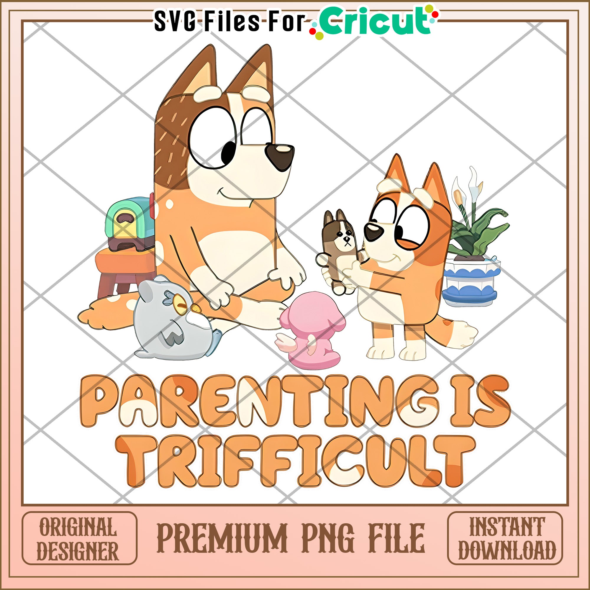 Bluey Parenting PNG Cricut File – svg files for cricut