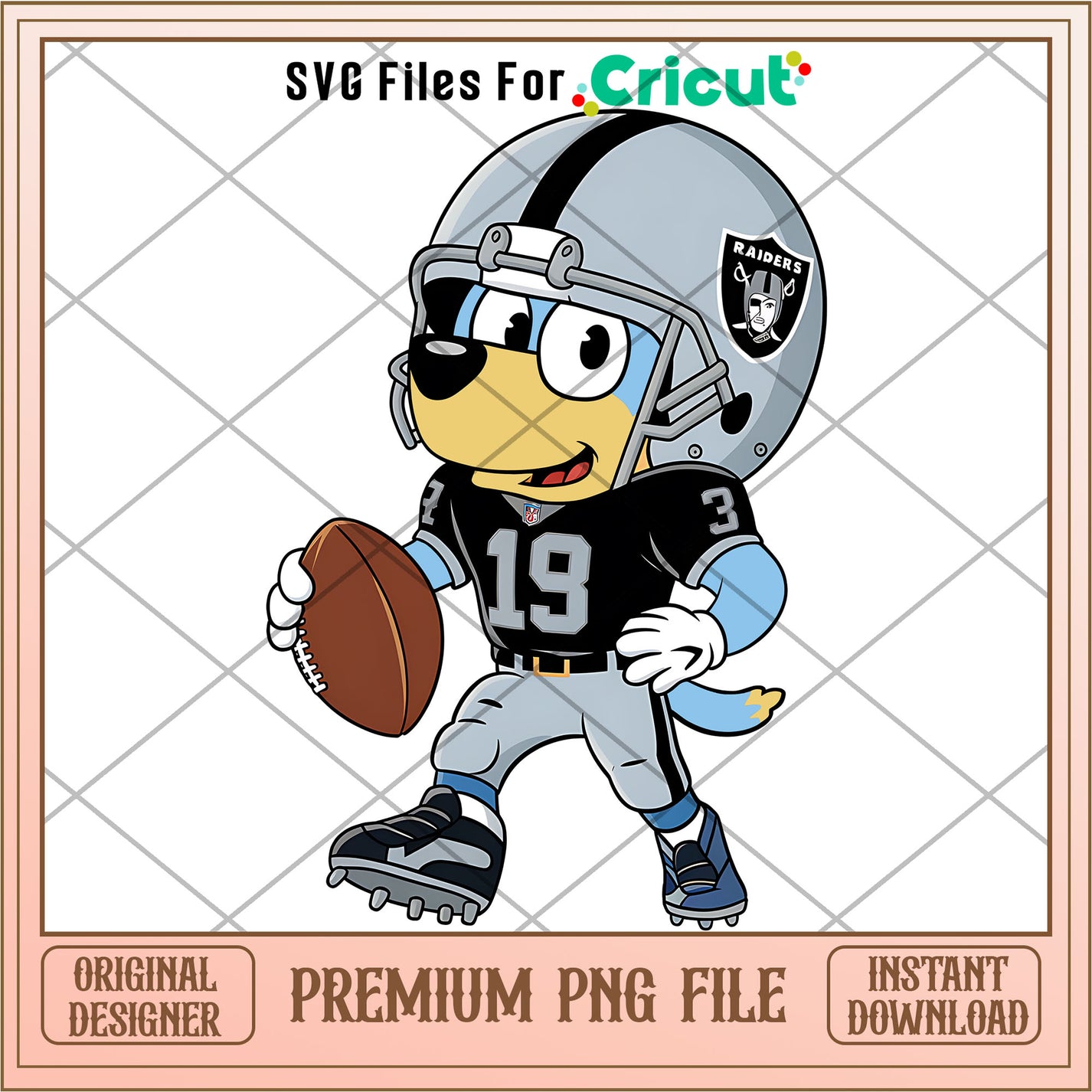 Bluey Raiders rugby player png, Las Vegas Raiders png, NFL png – svg ...