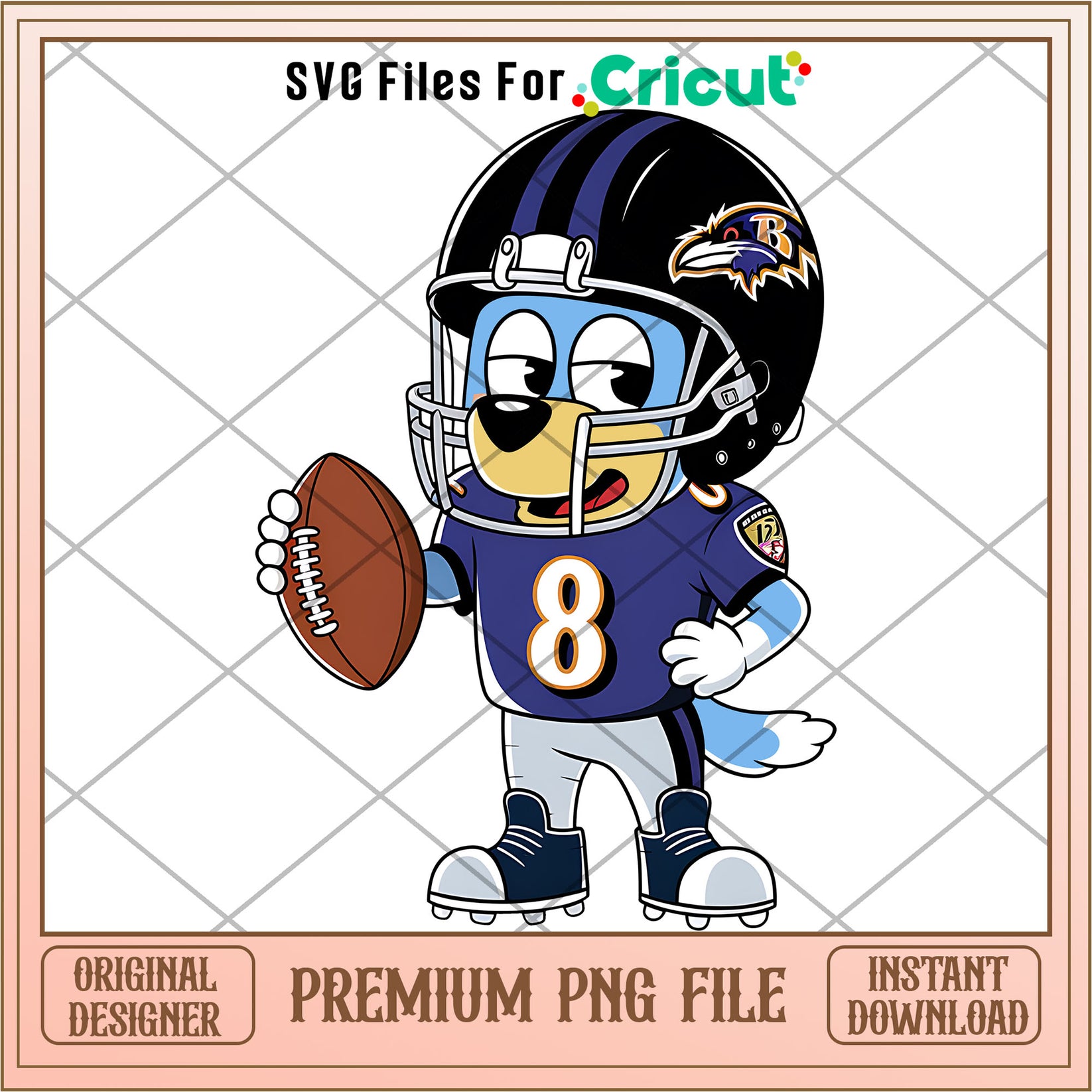 Bluey Ravens rugby player png, Baltimore Ravens png, NFL png – svg ...