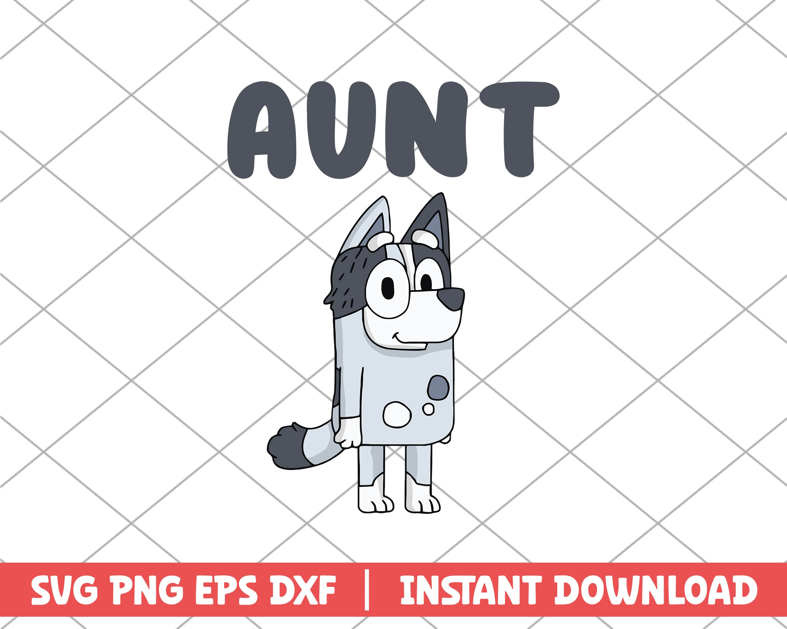 Bluey's aunt cartoon svg – svg files for cricut