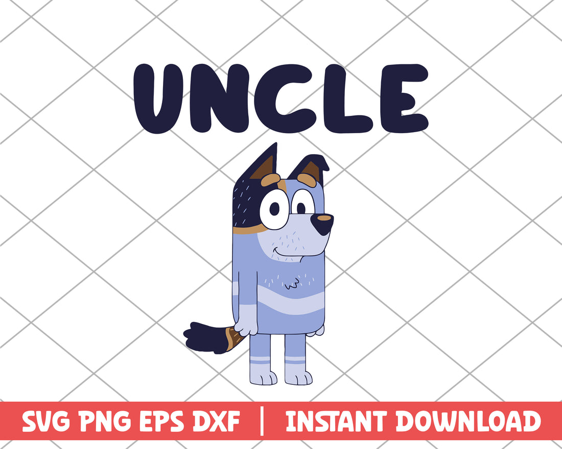 Bluey's uncle cartoon svg – svg files for cricut