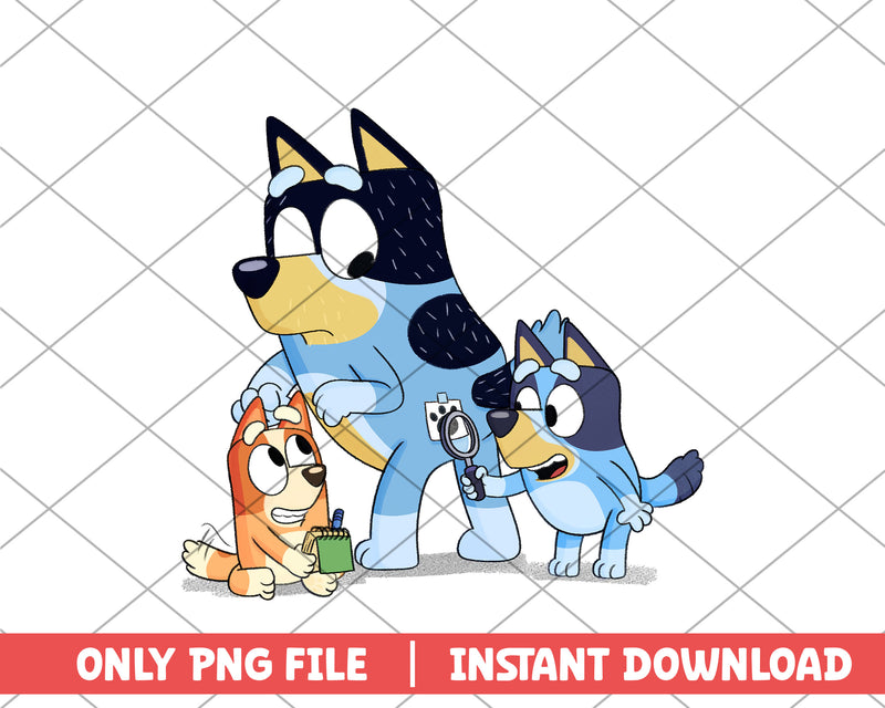 Bluey and bingo and dad cartoon png – svg files for cricut
