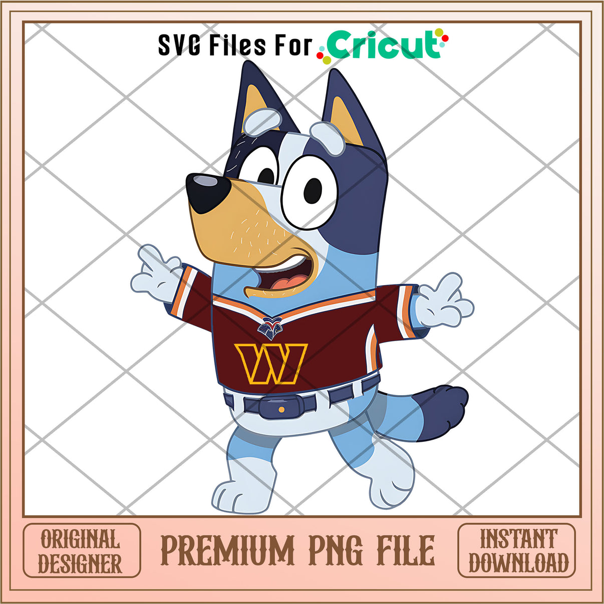 Bluey dad Commanders fan png, Washington Commanders png, NFL png – svg ...