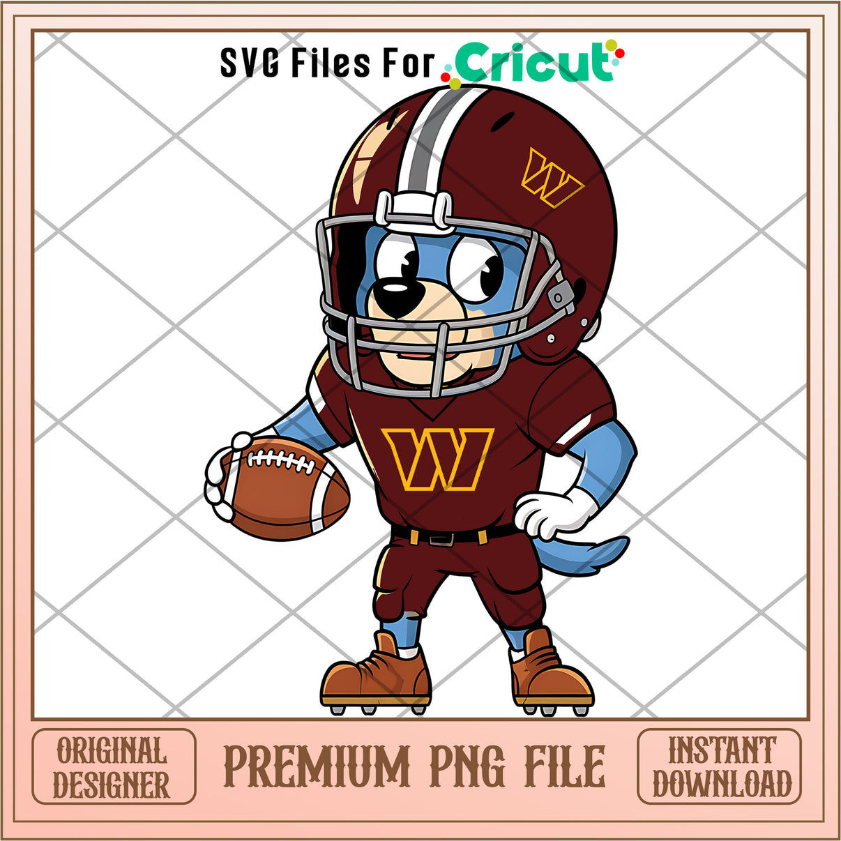 Bluey dad Commanders rugby player png, Washington Commanders png, NFL ...