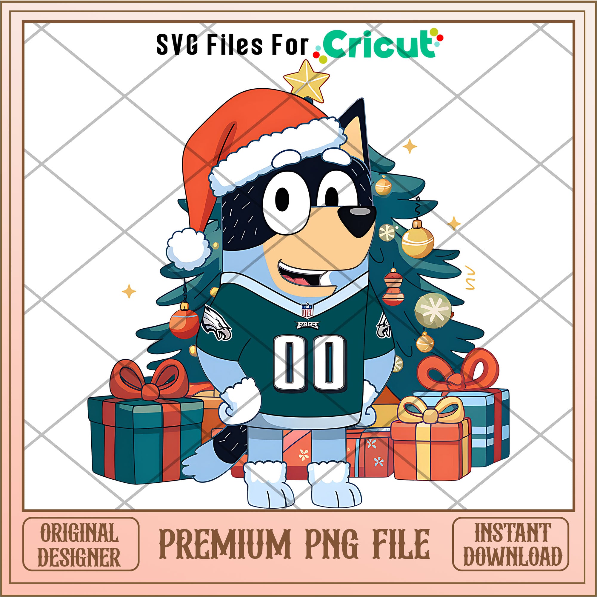 Bluey dad Eagles christmas tree png, Philadelphia Eagles png, NFL png ...