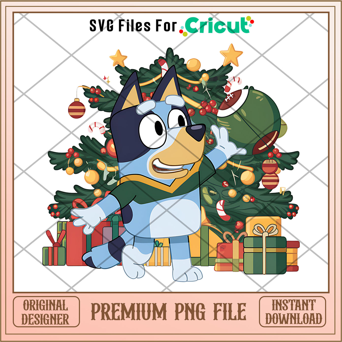 Bluey dad Packers christmas tree png, Green Bay Packers png, NFL png ...