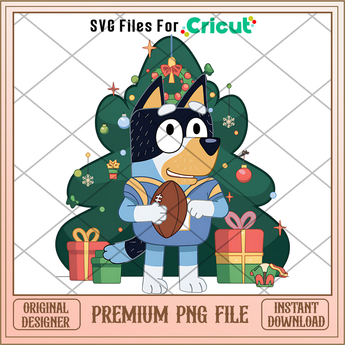 Bluey dad Rams christmas tree png, Los Angeles Rams png, NFL png – svg ...