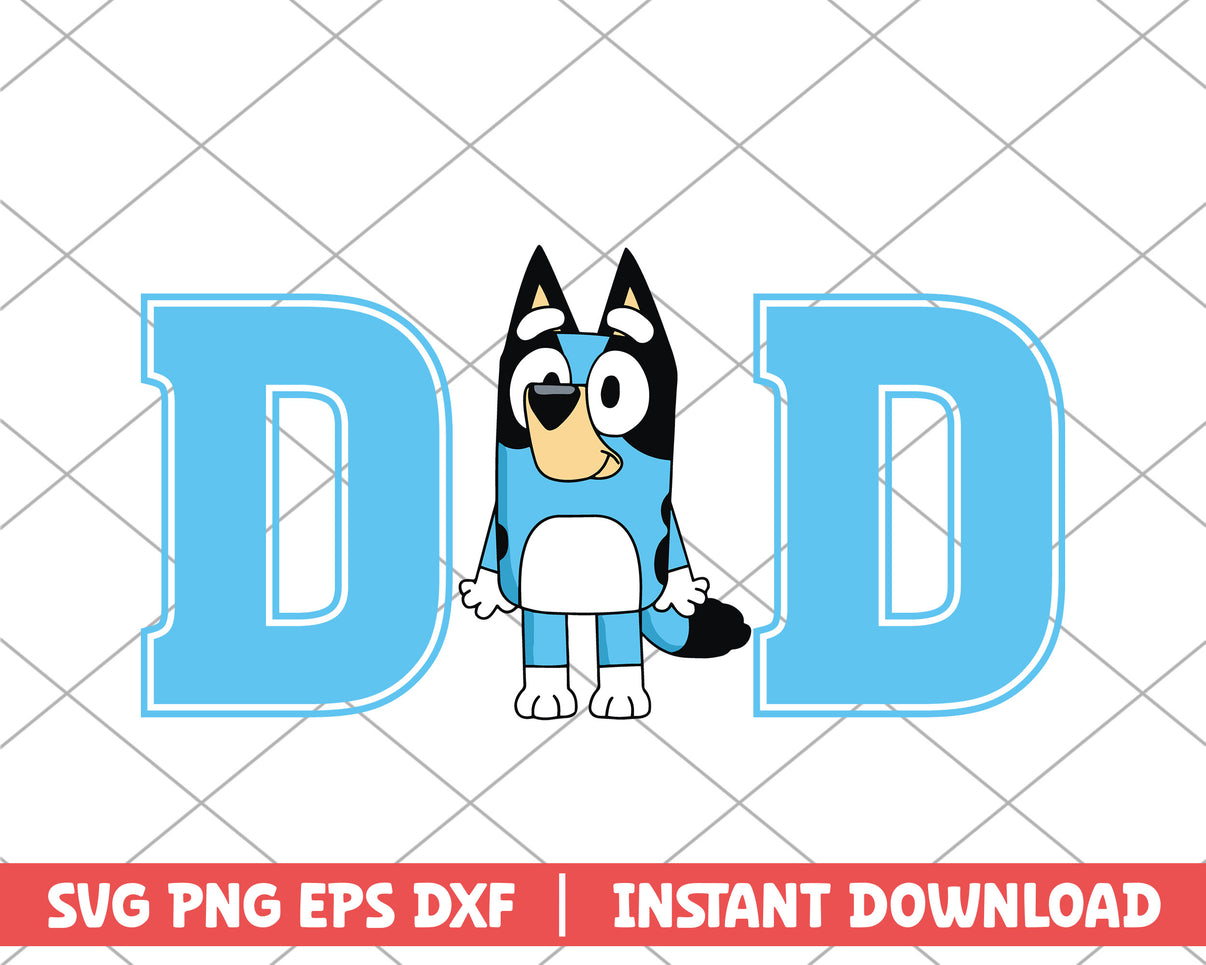 Bluey dad cartoon svg – svg files for cricut
