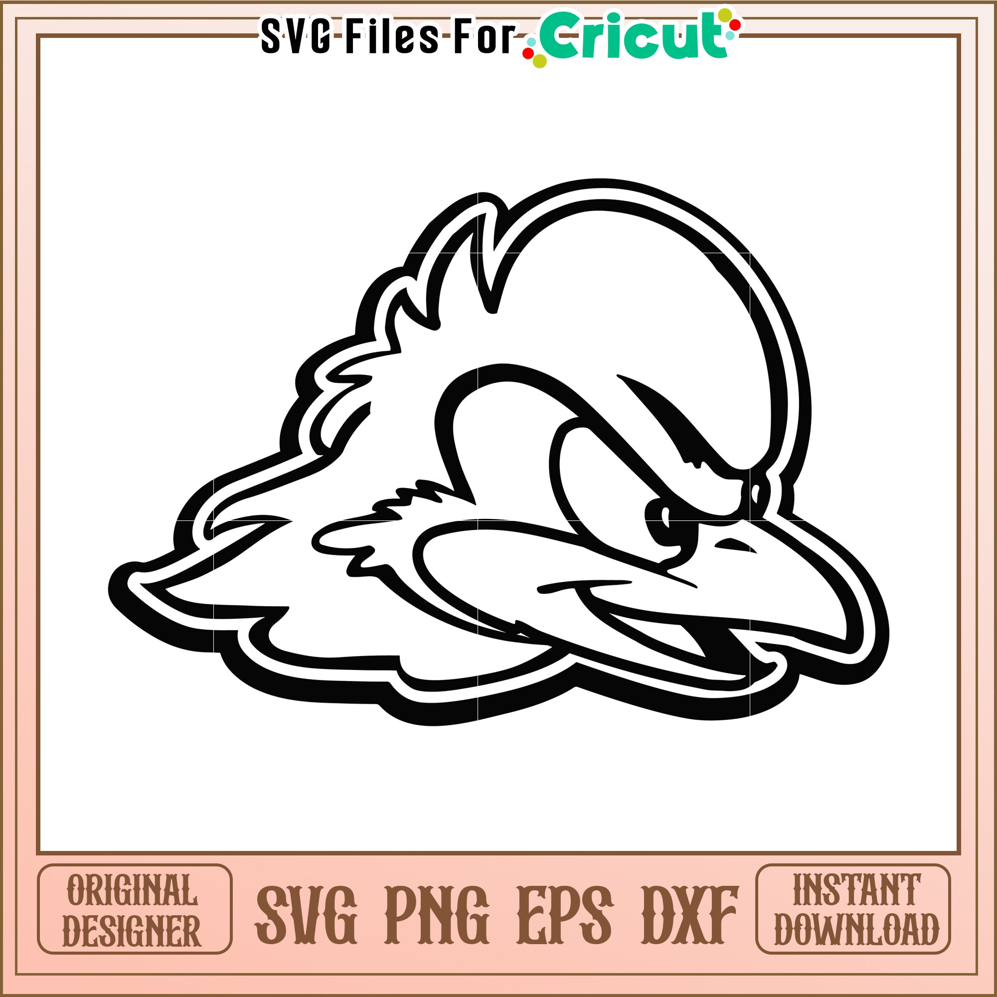 Bold Angry Bird SVG File for Cricut, Instant Download for Creative Pro ...