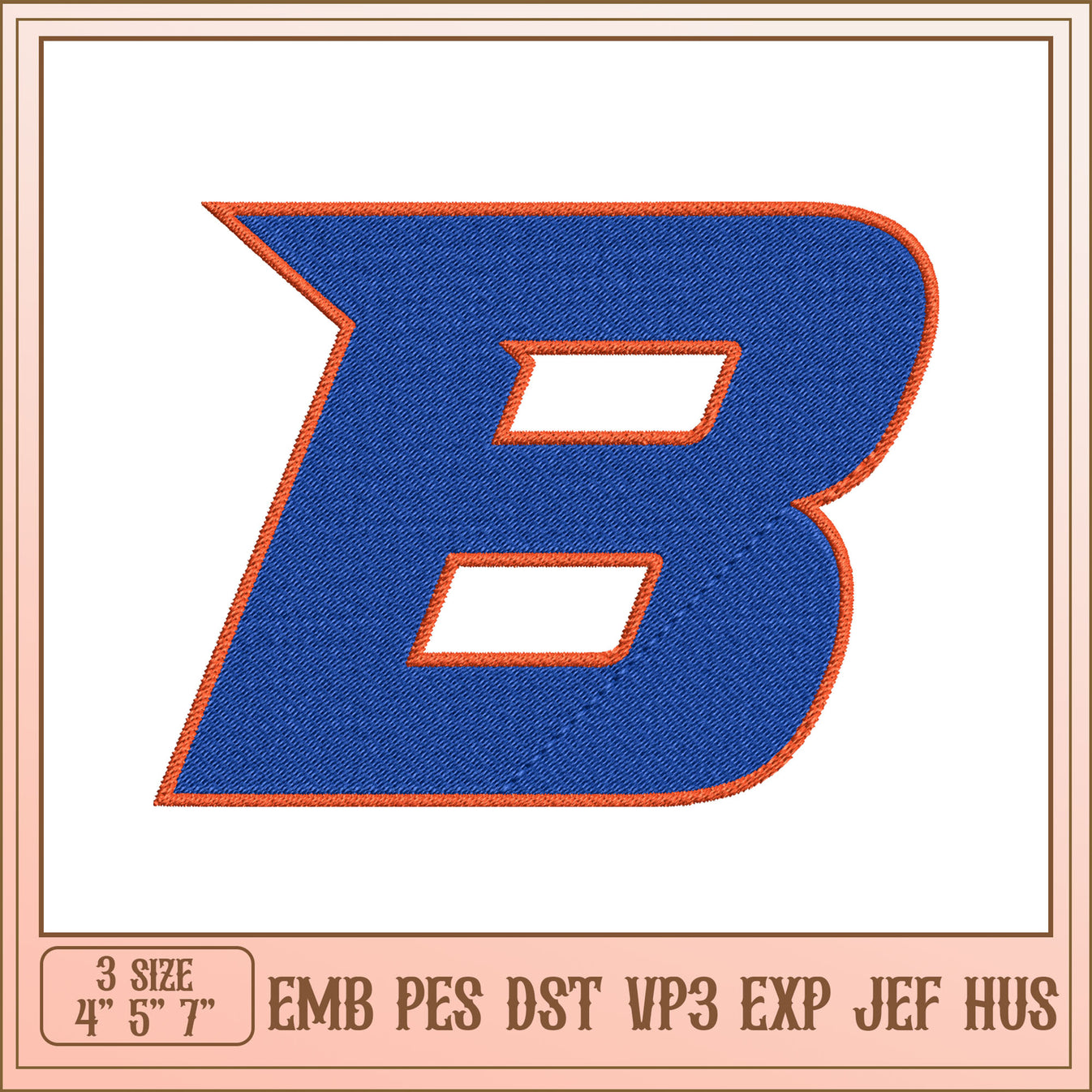 Bold Letter B Embroidery Design Files for Multiple Formats – svg files ...