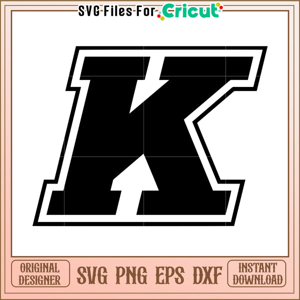 Bold Letter K SVG Design, Perfect for Cricut Projects and Crafts – svg ...
