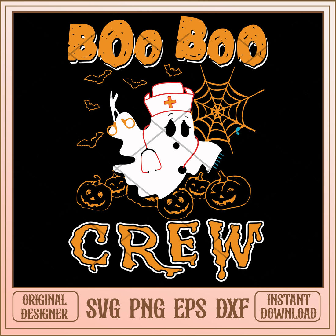Boo boo crew ghost health examination svg, halloween characters svg, d ...