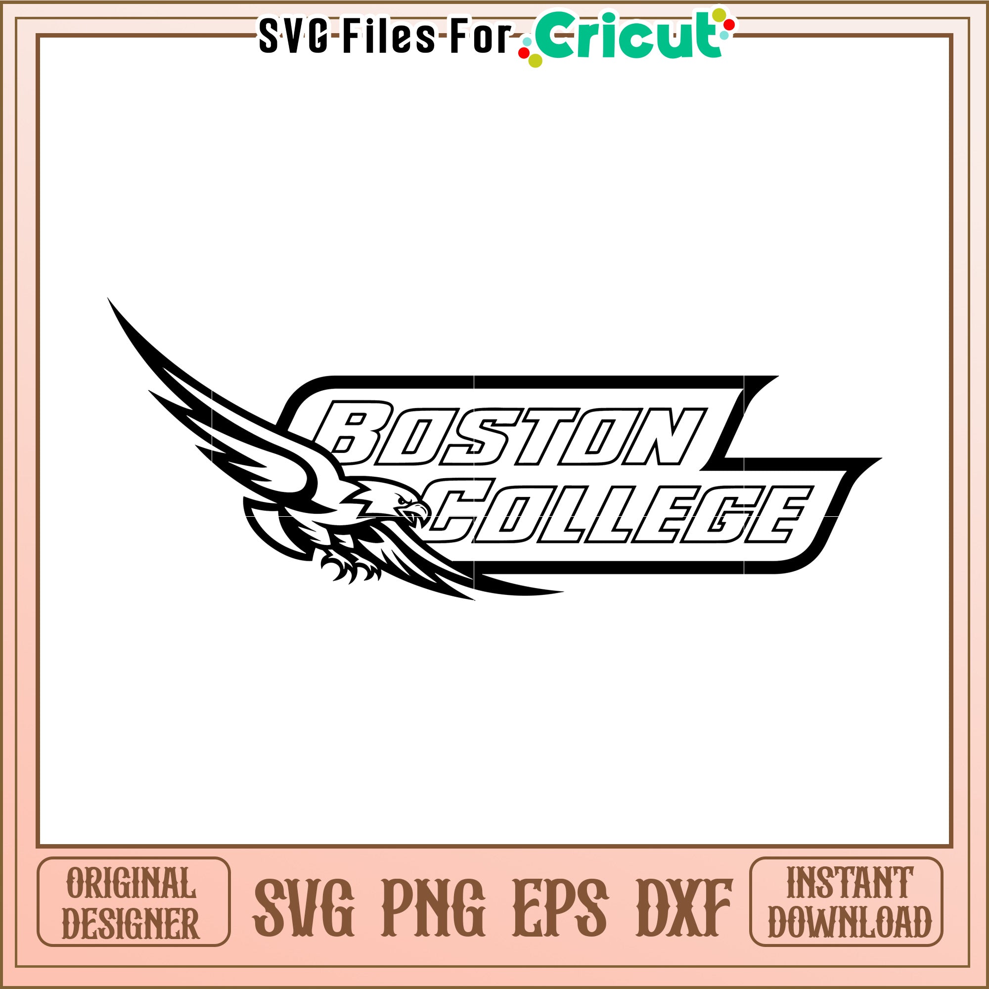 Boston College SVG File for Cricut, Instant Download for Creative Proj ...