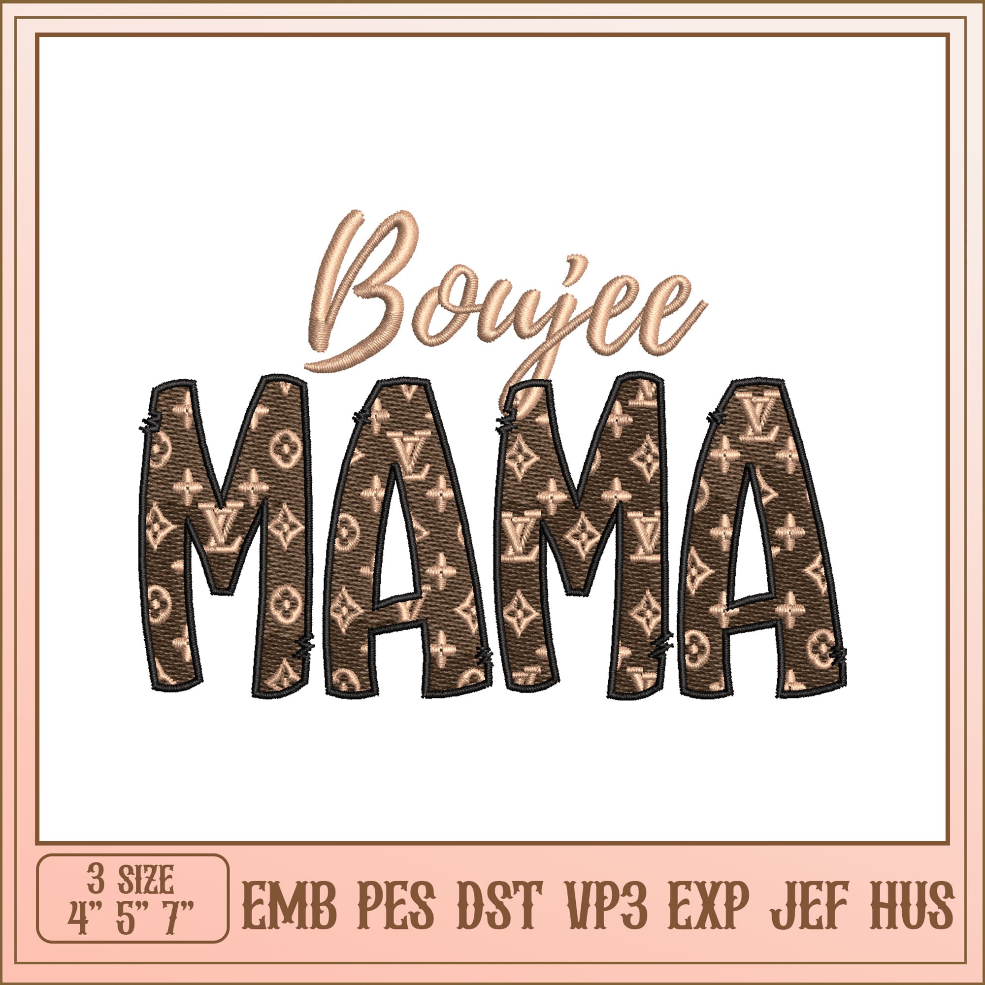 Boujee Mama Embroidery Design – svg files for cricut