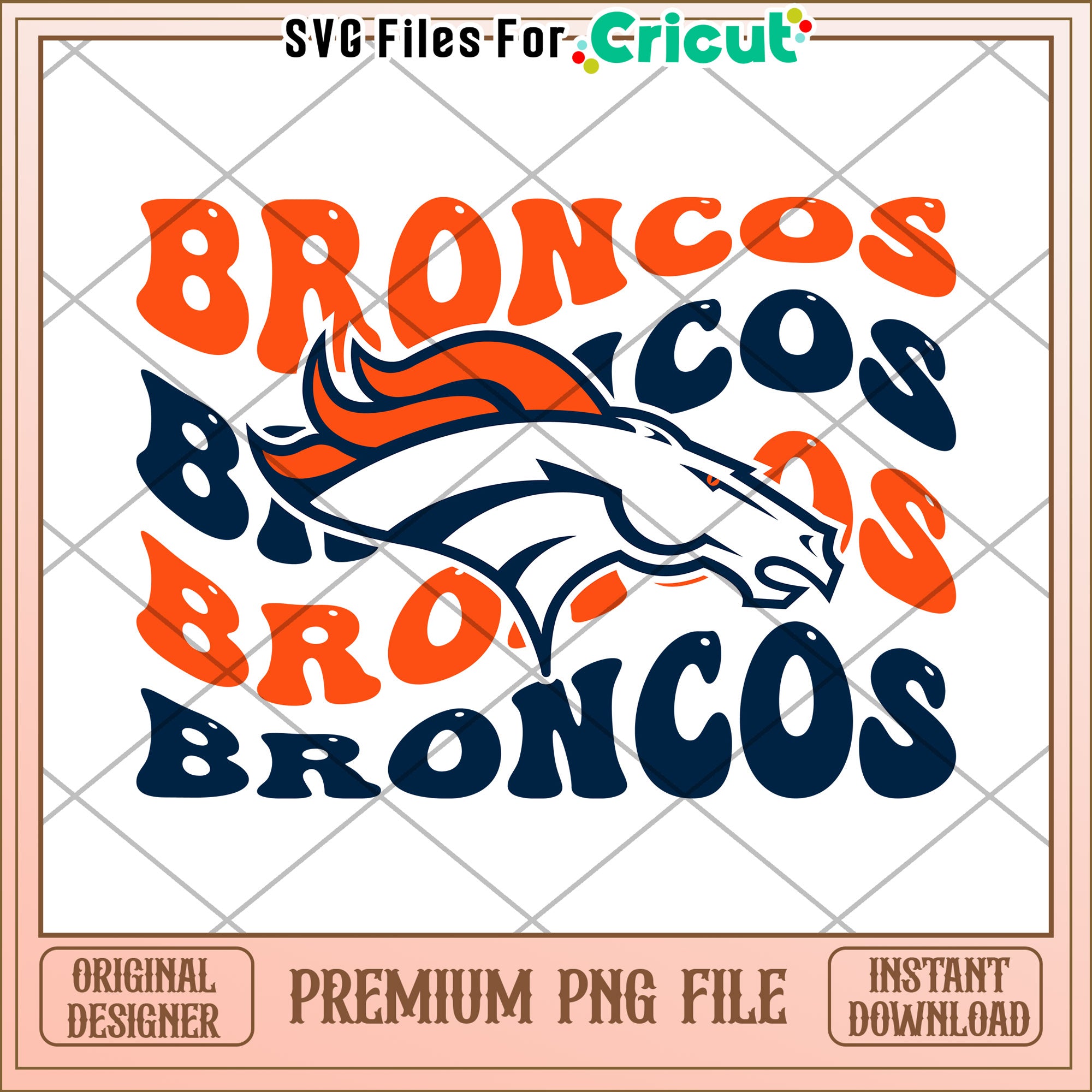 Broncos logo design, premium PNG file for Cricut use – svg files for cricut