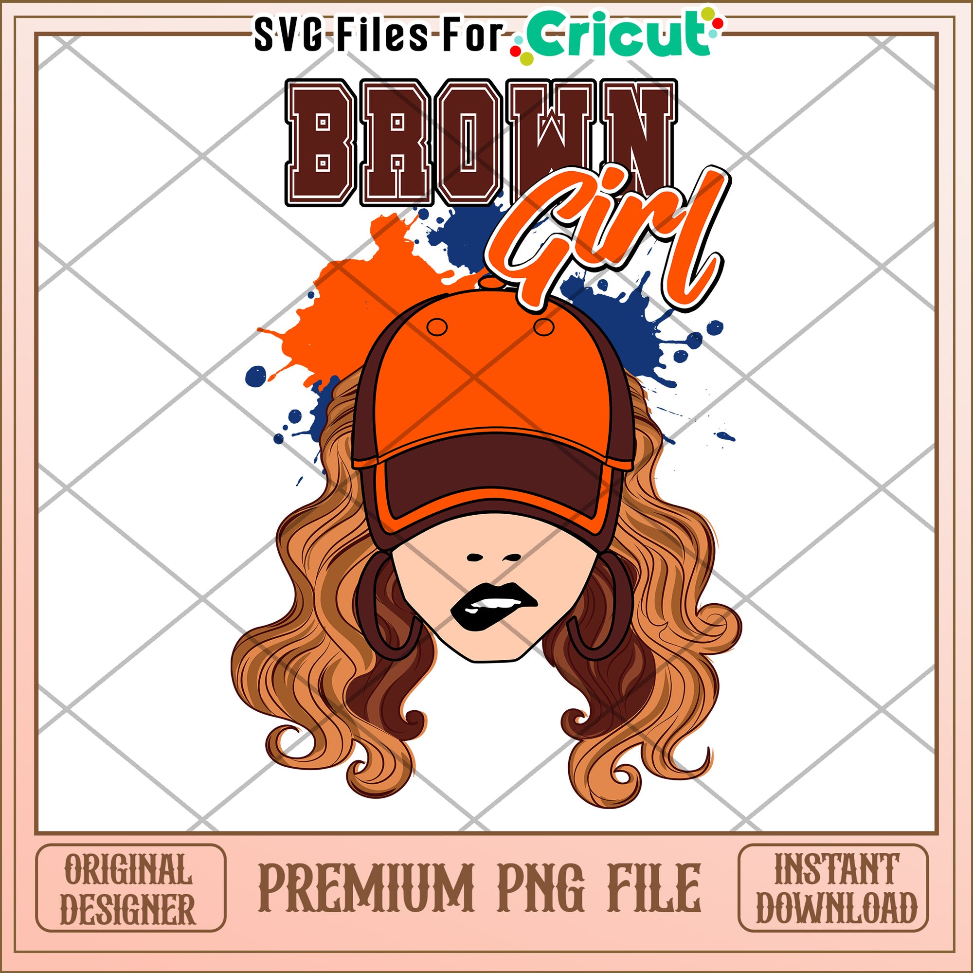 Brown Girl SVG Design for Cricut, Premium Instant Download PNG File ...