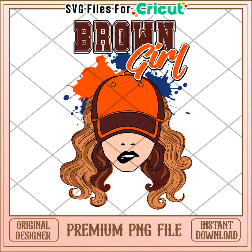 Brown Girl SVG Design for Cricut, Premium Instant Download PNG File ...