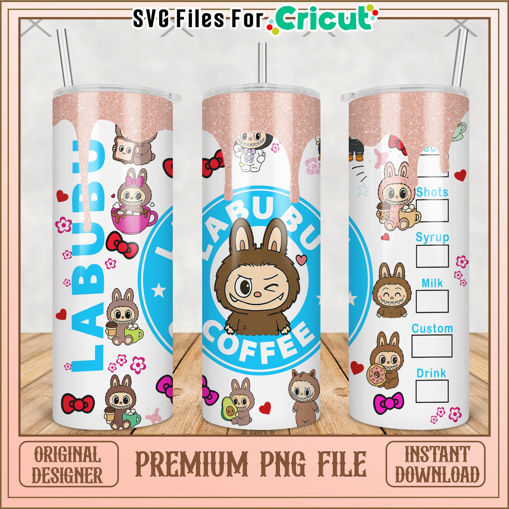 Brown labubu coffee tumbler png, labubu cartoon png, labubu song png ...