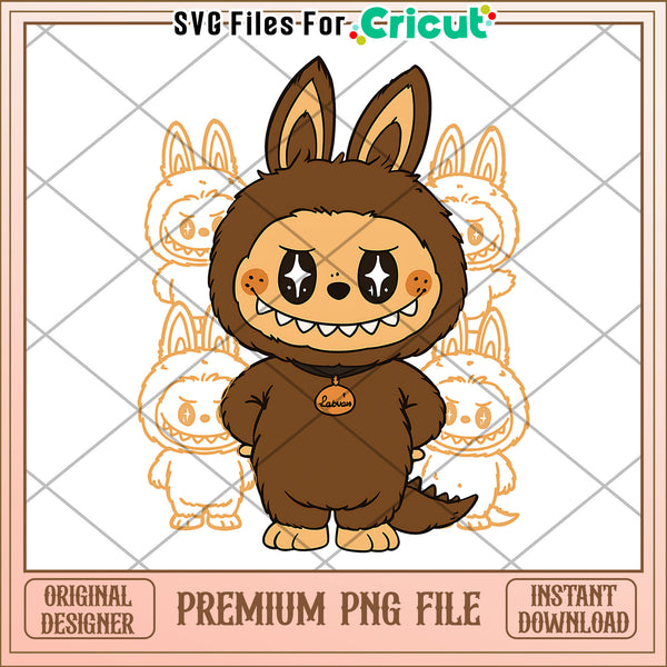 Brown labubu design png, cute labubu png, labubu popmart png – svg ...