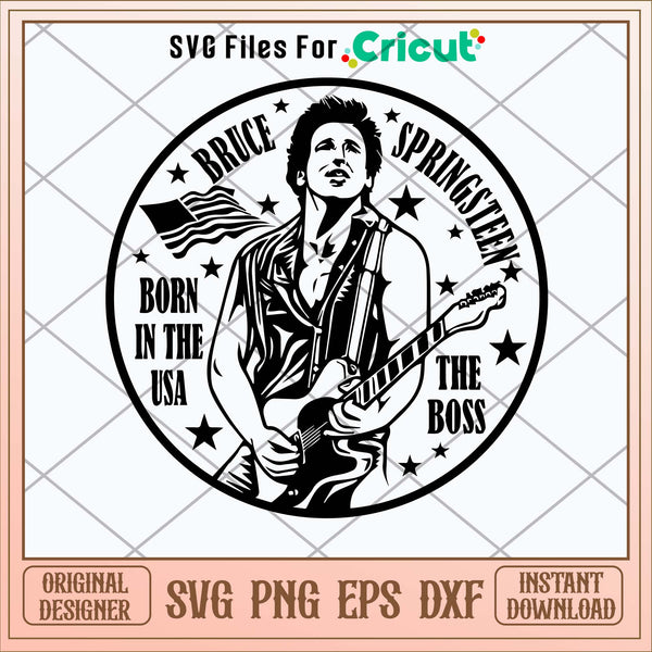 Bruce Springsteen Born In The Usa The Boos Svg-Svgfilesforcricut – svg ...