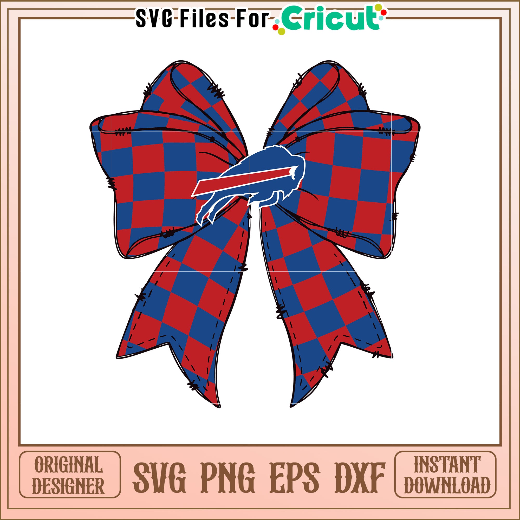 Buffalo Bills Checkered Bow SVG – svg files for cricut
