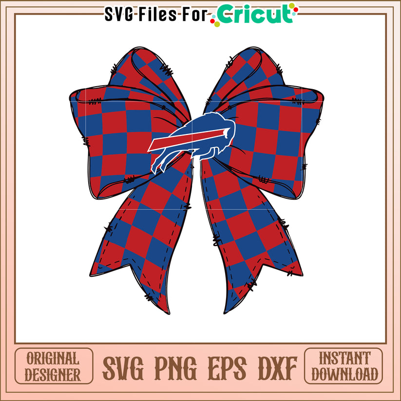 Buffalo Bills Checkered Bow SVG – svg files for cricut