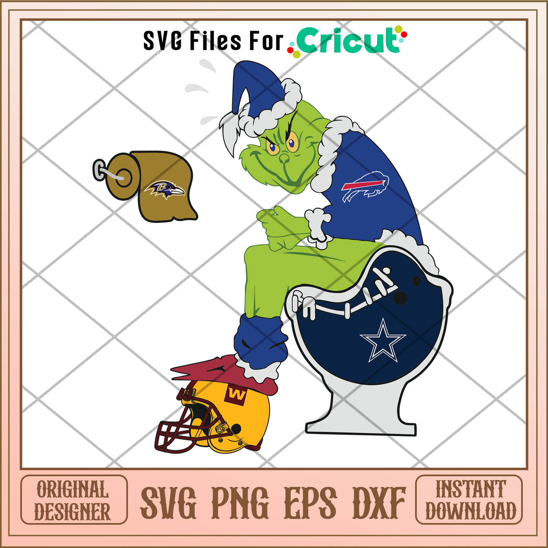 Buffalo bills NFL grinch svg, cartoon grinch images svg – svg files for ...
