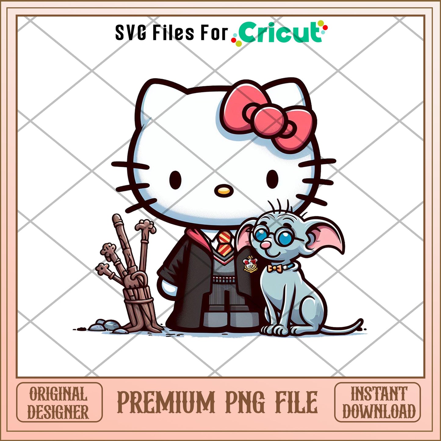 Bundle Hello Kitty Harry Potter design png, harry potter png, digital ...