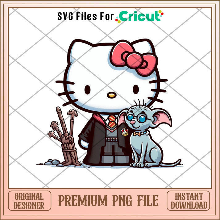 Bundle Hello Kitty Harry Potter design png, harry potter png, digital ...