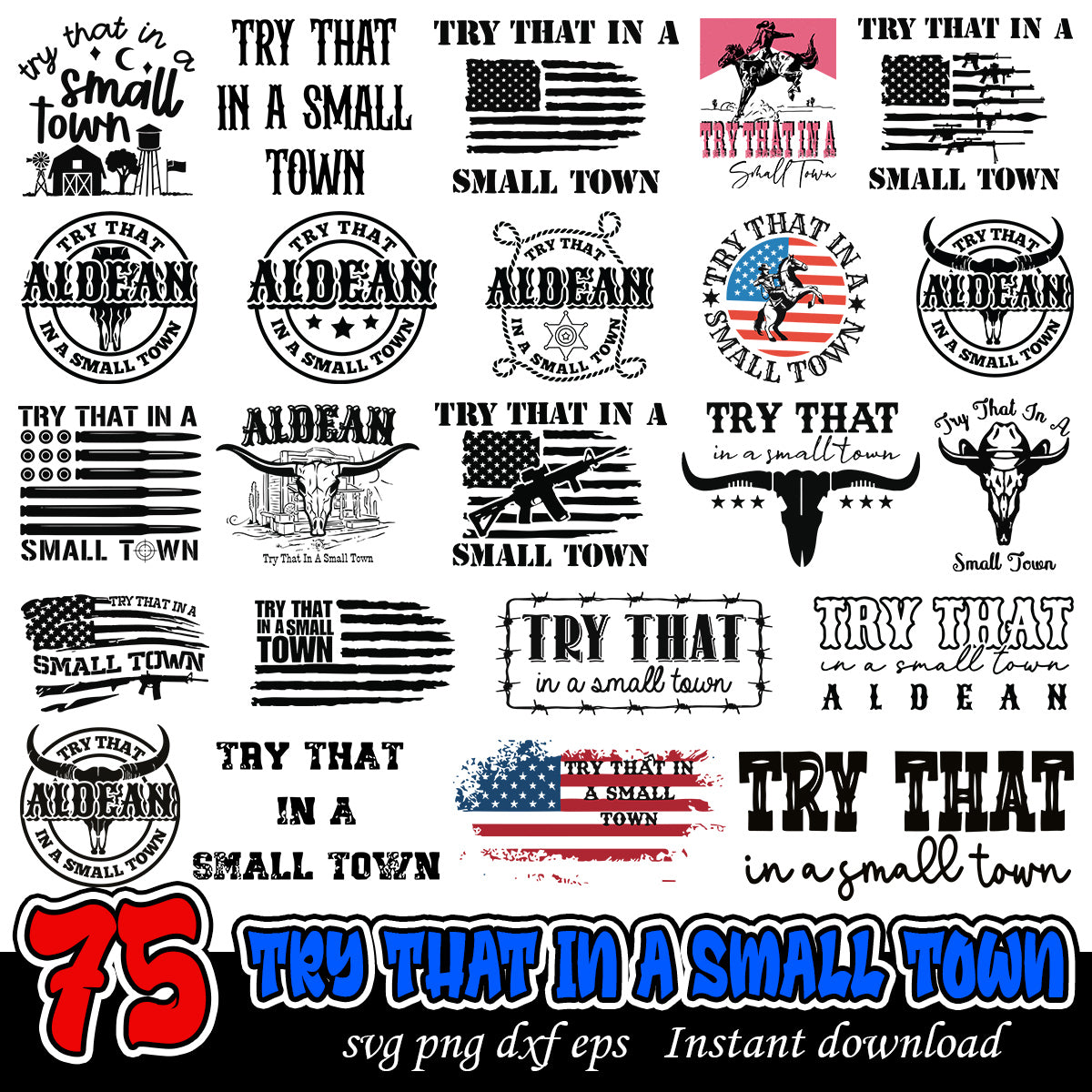 Try That In A Small Town country song svg, Jason Aldean svg bundle ...