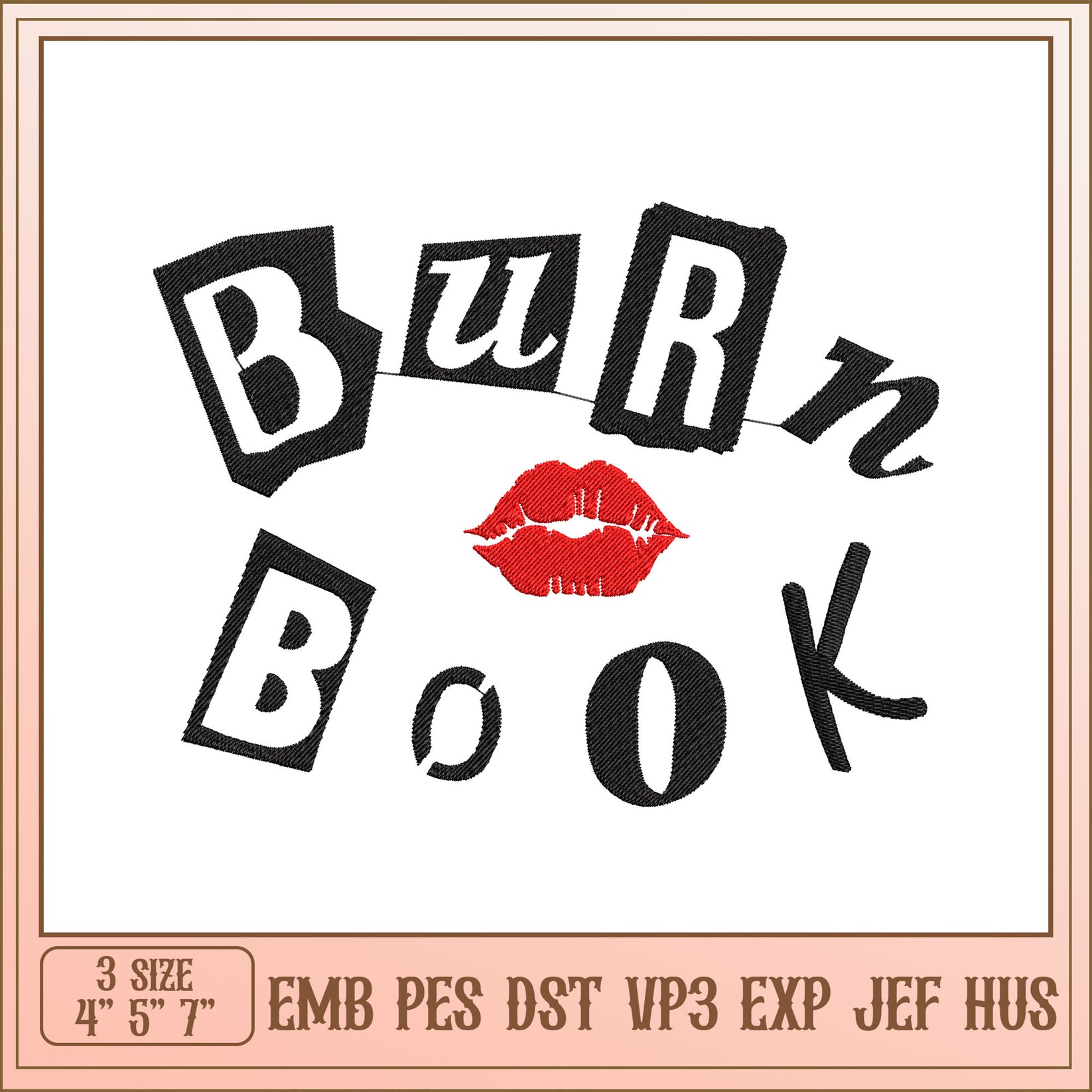 Burn Book Embroidery Design – svg files for cricut