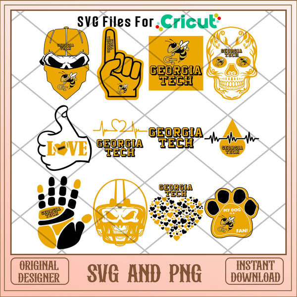Georgia tech hand svg, Georgia tech svg bundle, NCAA svg – svg files ...