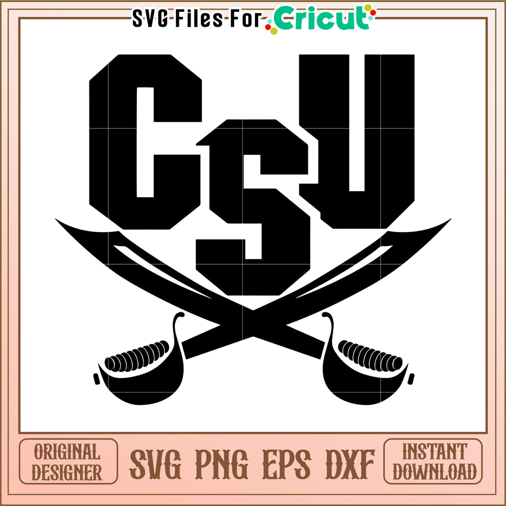 CSU Logo Design for Craft Projects, Downloadable SVG and PNG Files ...