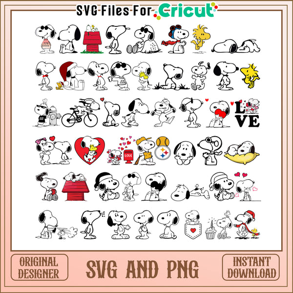 Cartoon snoopy bundle svg, snoopy dog cartoon svg, snoopy svg – svg ...