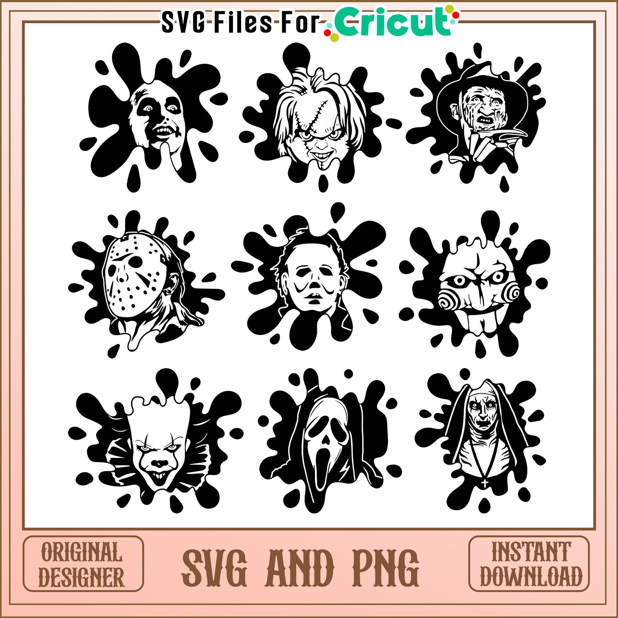 Horror movie blood black white bundle svg, horror movie svg – svg files ...