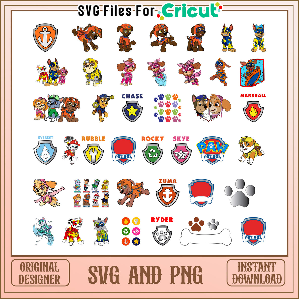 Paw patrol logo design bundle svg, paw patrol symbol svg – svg files ...