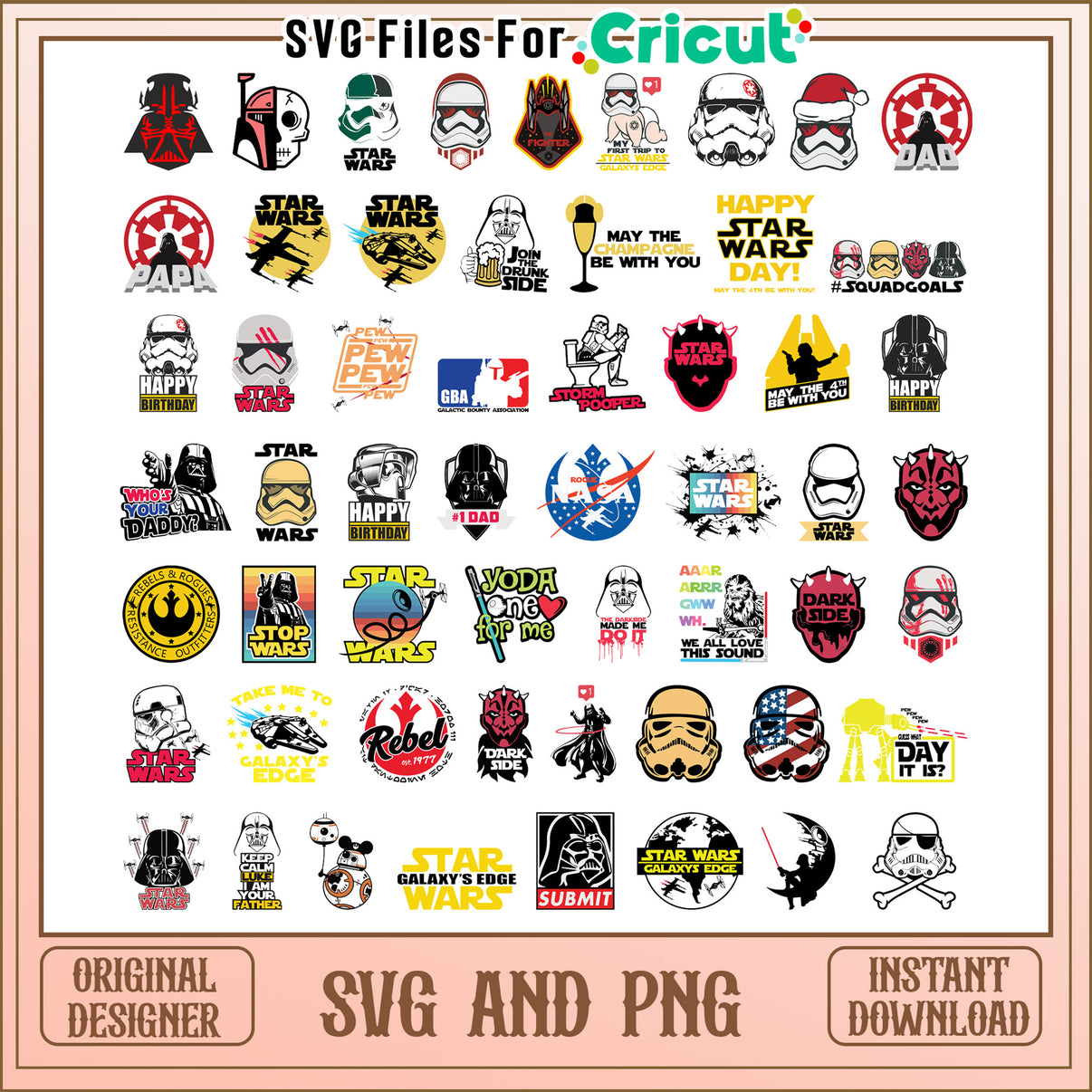 Star wars head bundle design svg, star wars movies svg, – svg files for ...