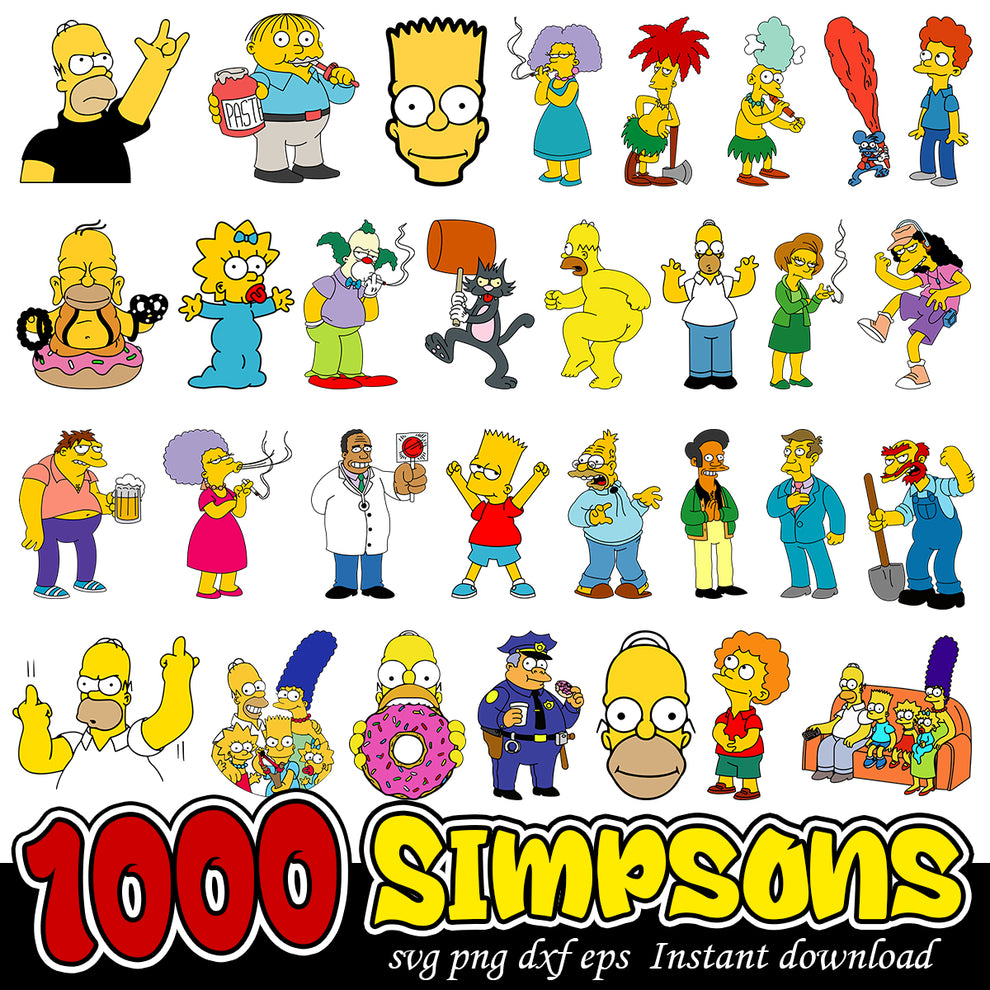 Simpsons family svg Bundle, Simpsons cartoon bundle – svg files for cricut
