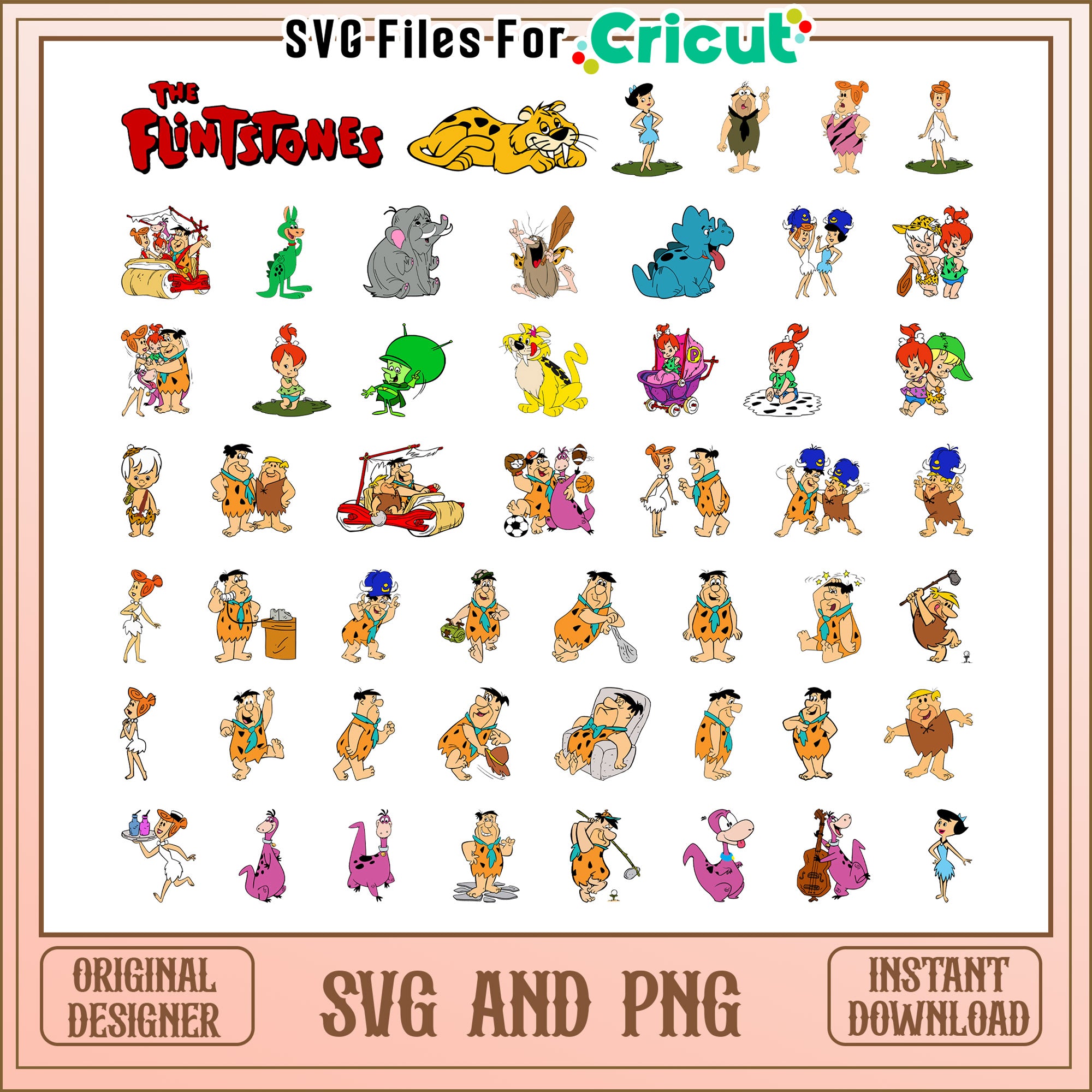 The flintstones bundle design svg, fred flintstone svg – svg files for ...