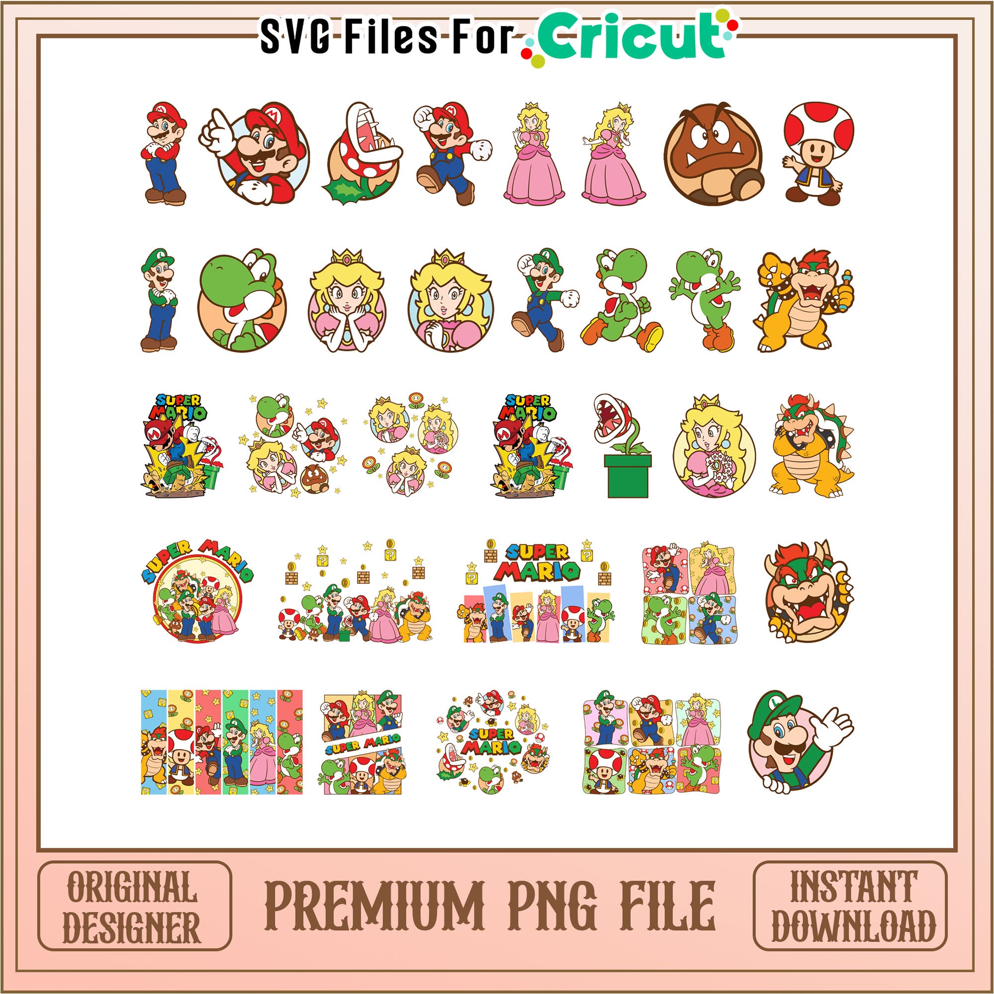 Super mario cartoon design bundle png, super mario the cartoon png ...