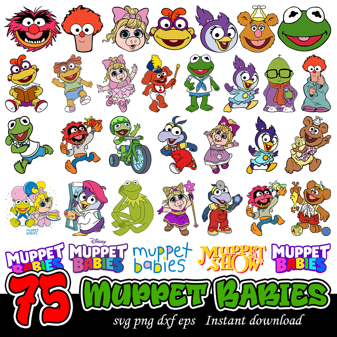 Muppet Babies svg, Mappet cartoon characters svg bundle – svg files for ...