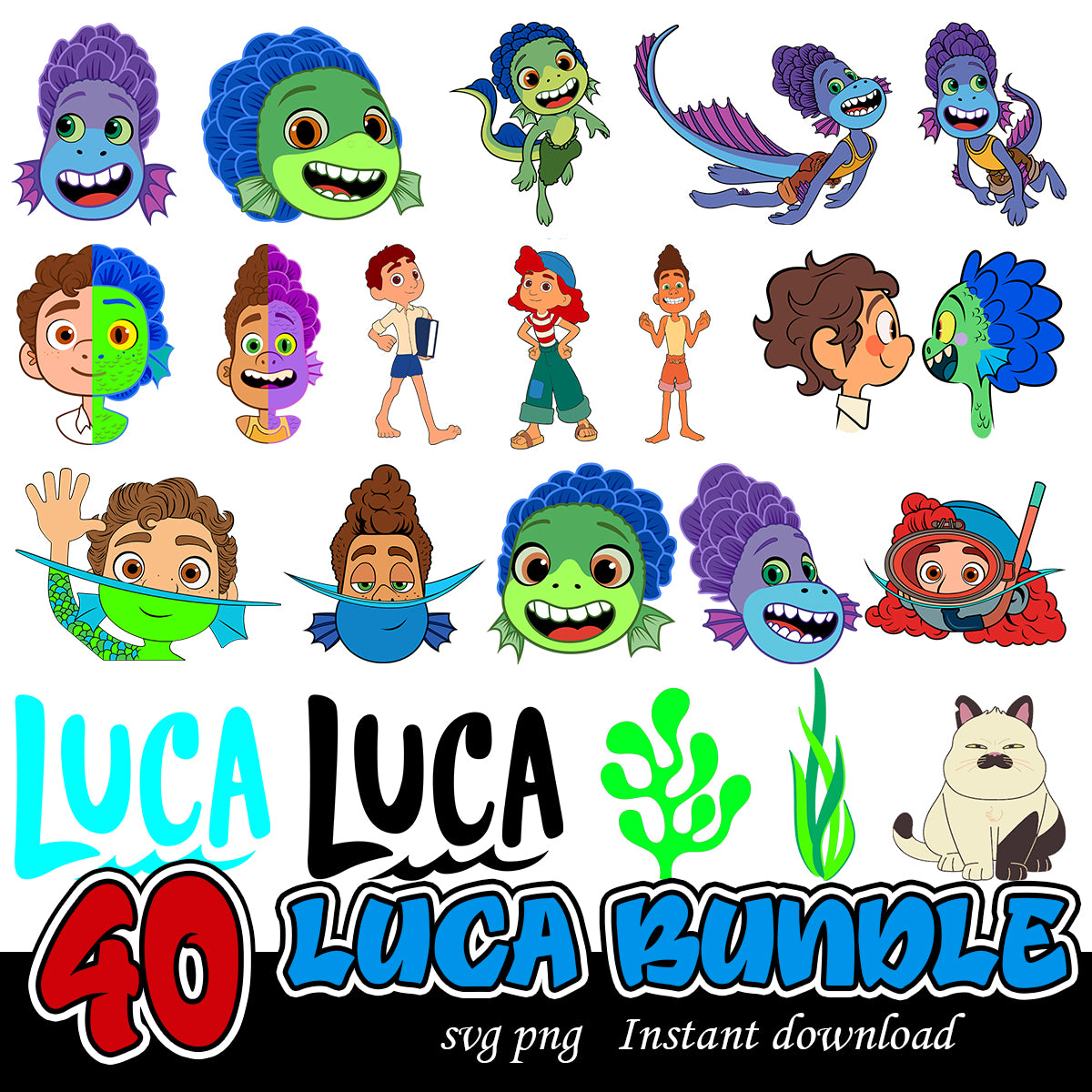 Luca cartoon svg bundle, Disney Luca bundle – svg files for cricut