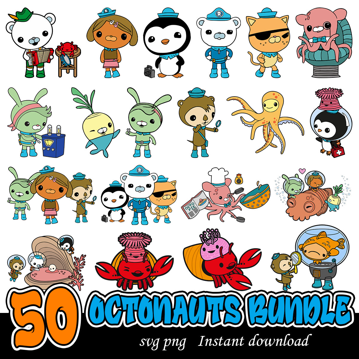 Octonauts svg bundle, Cartoon characters bundle – svg files for cricut