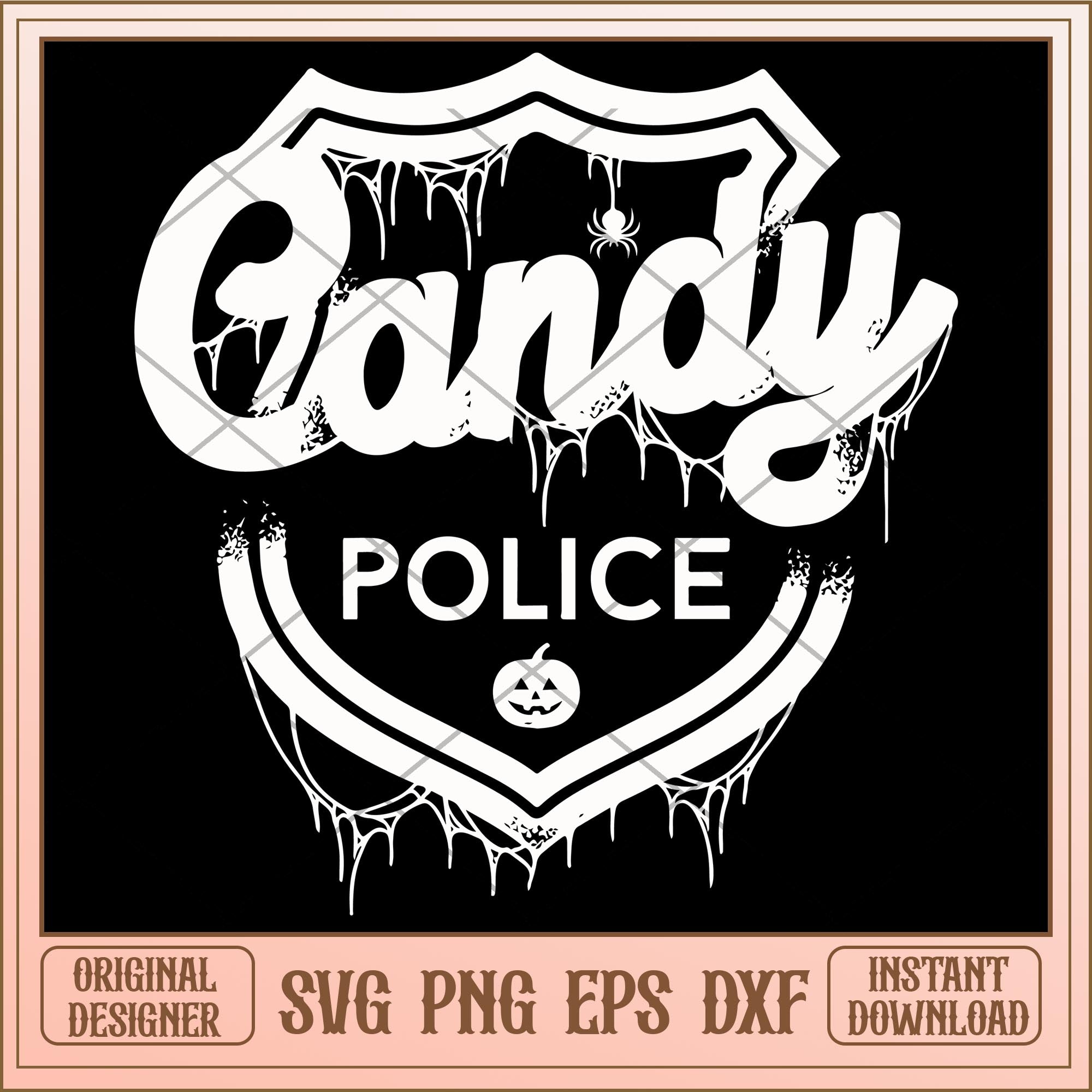 Candy police white svg, halloween Svg, digital download – svg files for ...