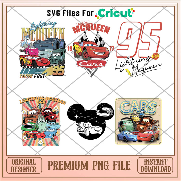 Car Disney cartoon png bundle – svg files for cricut