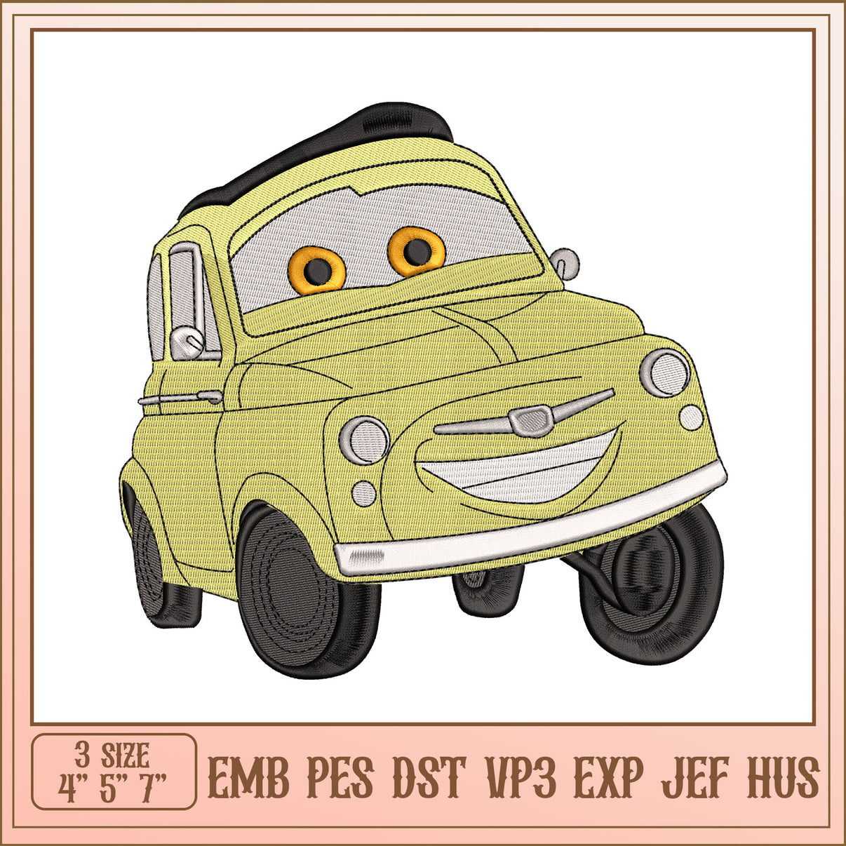 Car Embroidery Design 3 Sizes – svg files for cricut